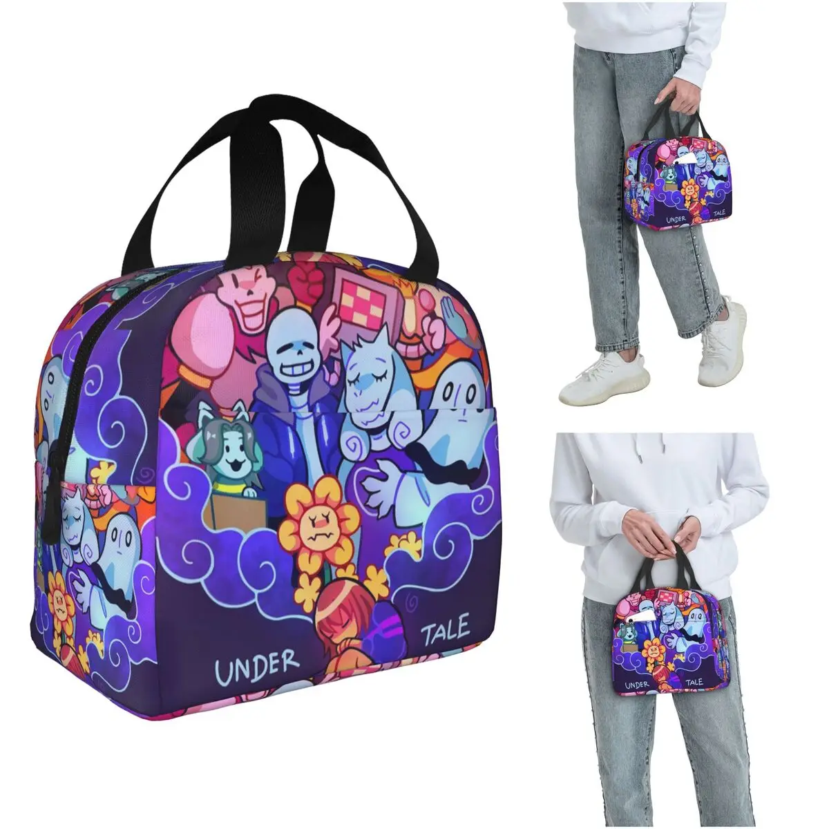 Deltarune Insulated Lunch Bag for Women Office Cooler Thermal Food Box ...