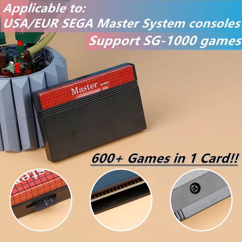 Diy 600 In 1 Sms Game Cartridge For Sega Master System Video Game ...