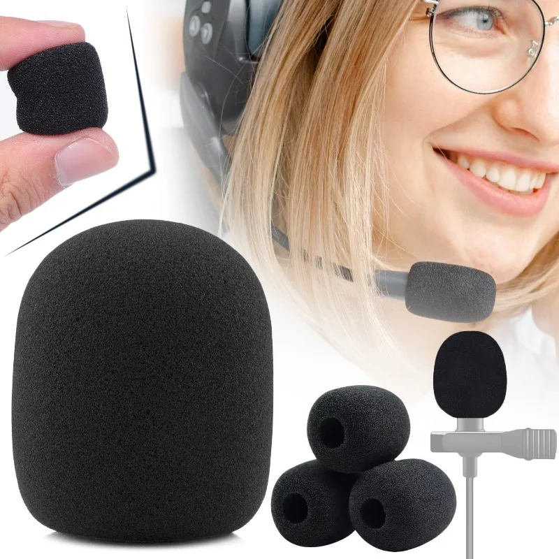 Headset-Microphone-Pop-Filter-Covers-Replacement-Sponge-Foam-Protective ...