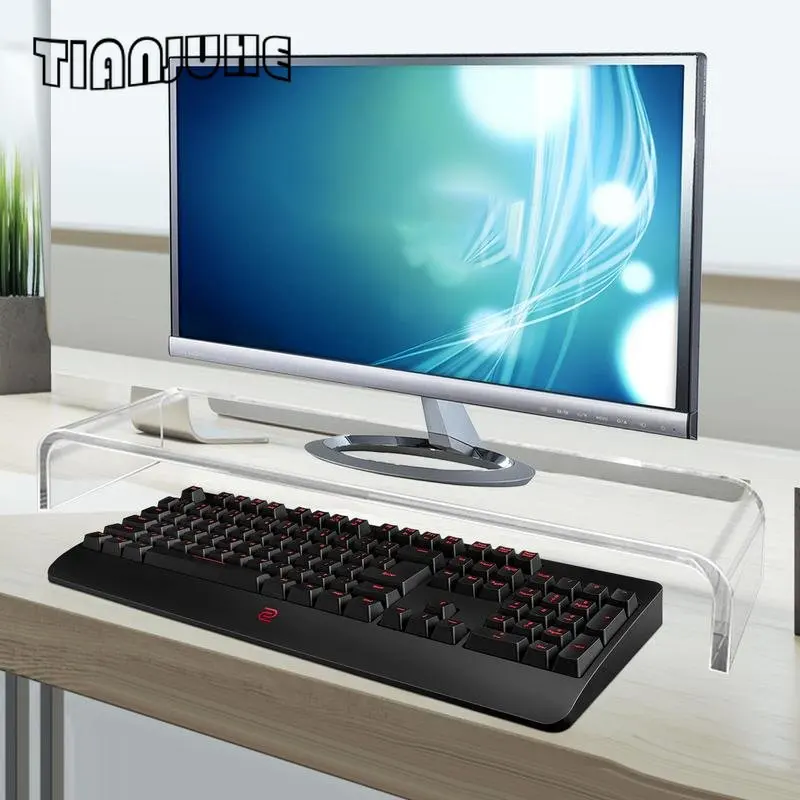 Acrylic-Monitor-Stand-Clear-Monitor-Stand-Clear-Monitor-Riser-Laptop-PC ...
