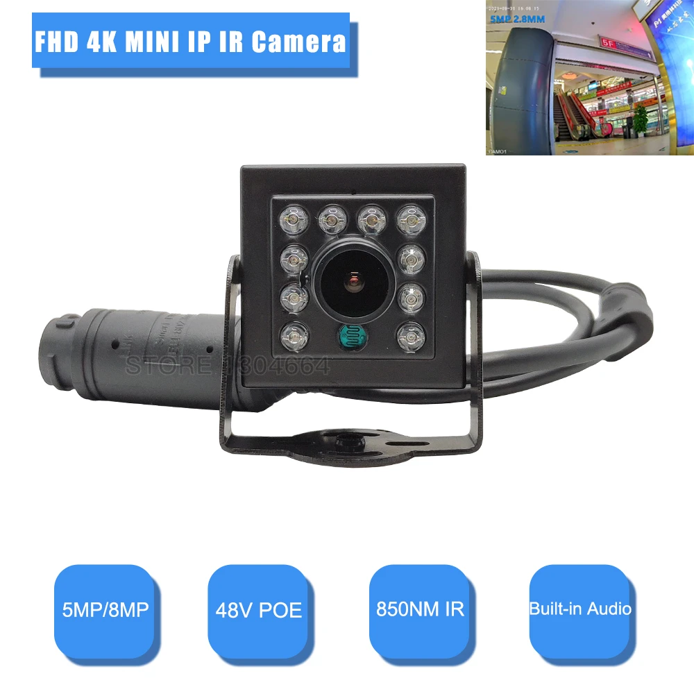 Security Camera | Onvif Poe Mini | Mini Camera Ip - 5mp/8mp Mini Poe Ip ...