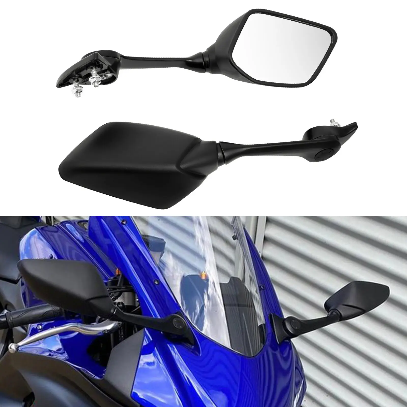 Left and Right Side Rear View Mirrors For Yamaha YZF-R7 YZFR7 YZF R7 ...