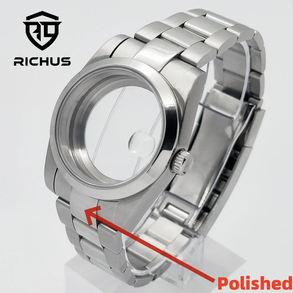 RICHUS NH35 Watch Case 36mm 39mm Watch Case With Strap Fit NH35 NH36 ...
