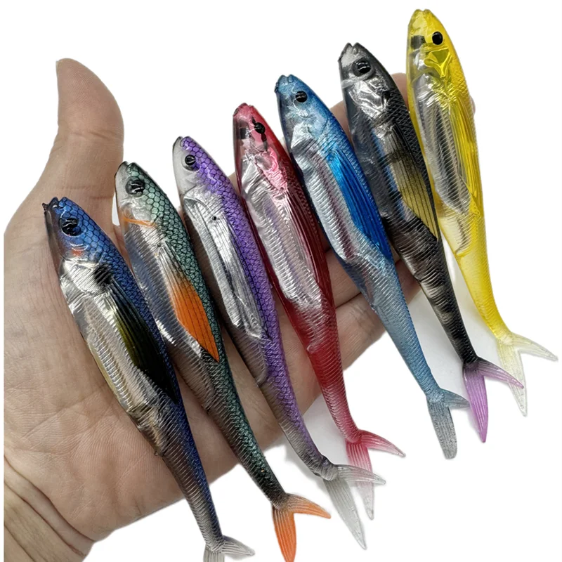 V-Tail 12cm 9g 3D Swim Shad Baits Soft Plastic Lure Swimbait Fishing ...
