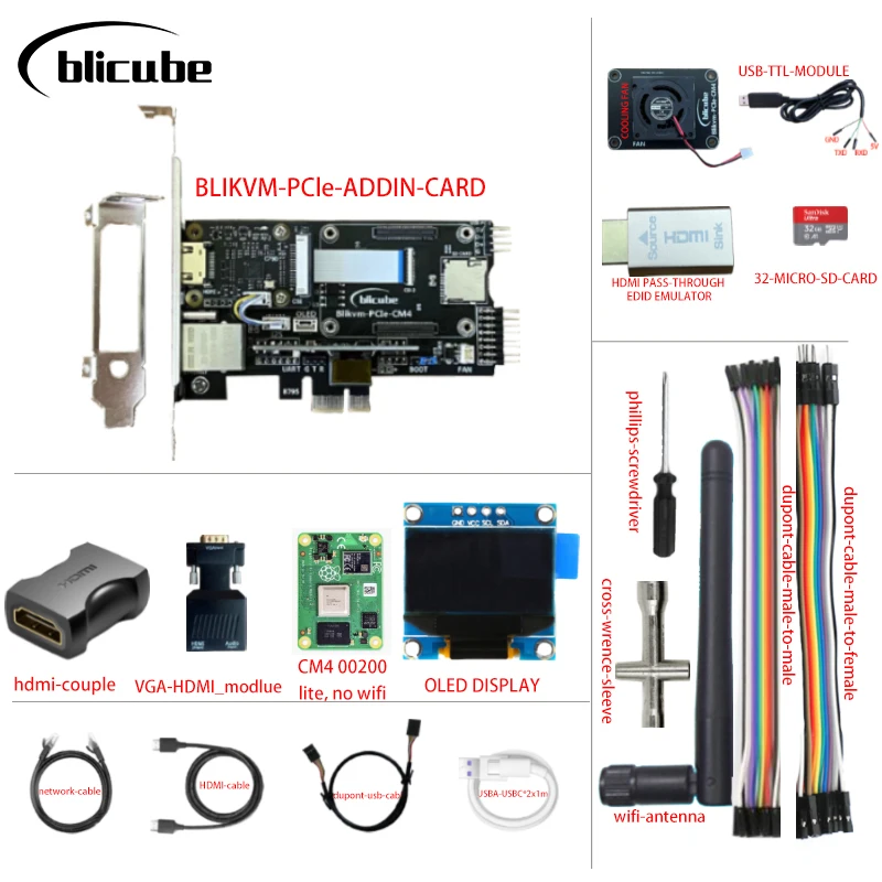 Blikvm Pcie “kvm The Ip” Raspberry Pi Cm4 Poe Csi Pikvm V3 Fixo Hu