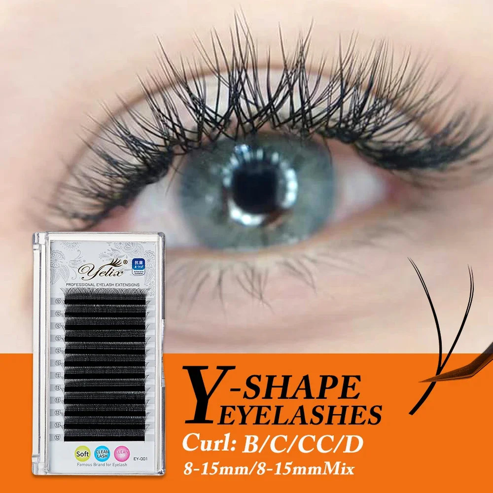 Yelix-Y-shape-Eyelashes-0-03-0-05-0-07-Eyelash-Extension-YY-Lashes ...