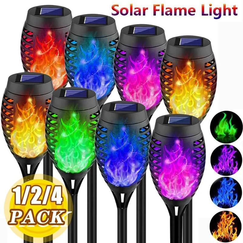 1-2-4pcs-Solar-Flammen-lichter-im-Freien-wasserdichte-Flamme-flackernde ...