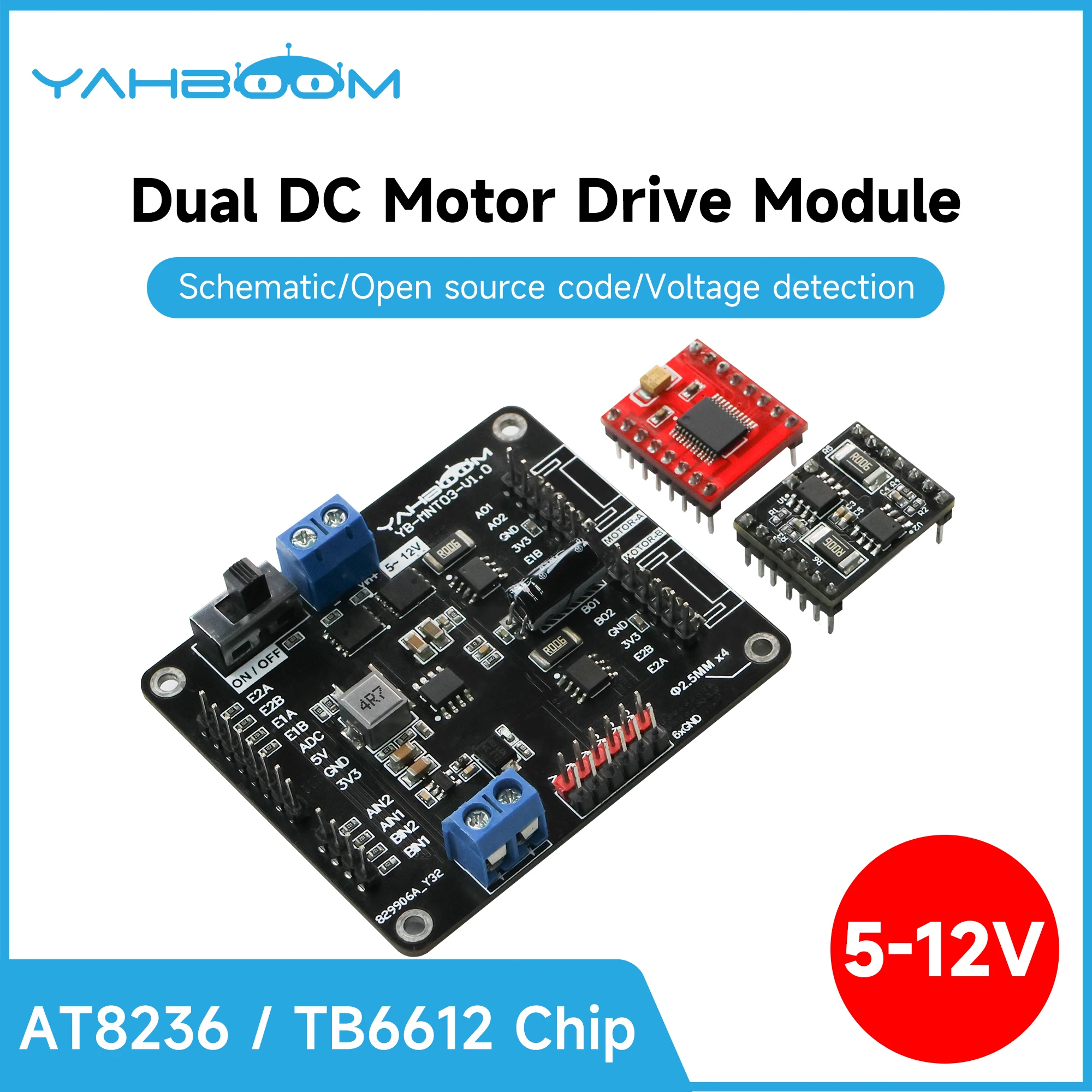 Yahboom-H-bridge-Dual-Motor-Drive-Board-Electronics-Module-with-AT8236 ...