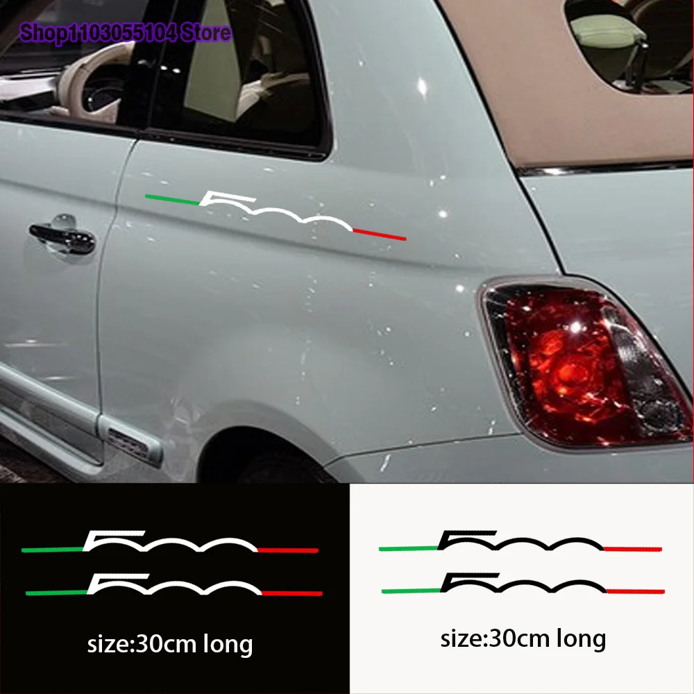 2pcs-Car-body-Sticker-Vinyl-Decal-For-Fiat-500-Abarth-595-500x-500l ...
