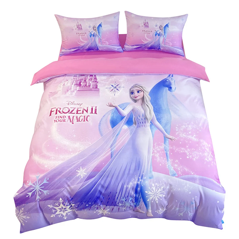 Disney-Frozen-Elsa-Pink-Bedding-Set-Soft-Microfiber-Duvet-Cover-Set ...
