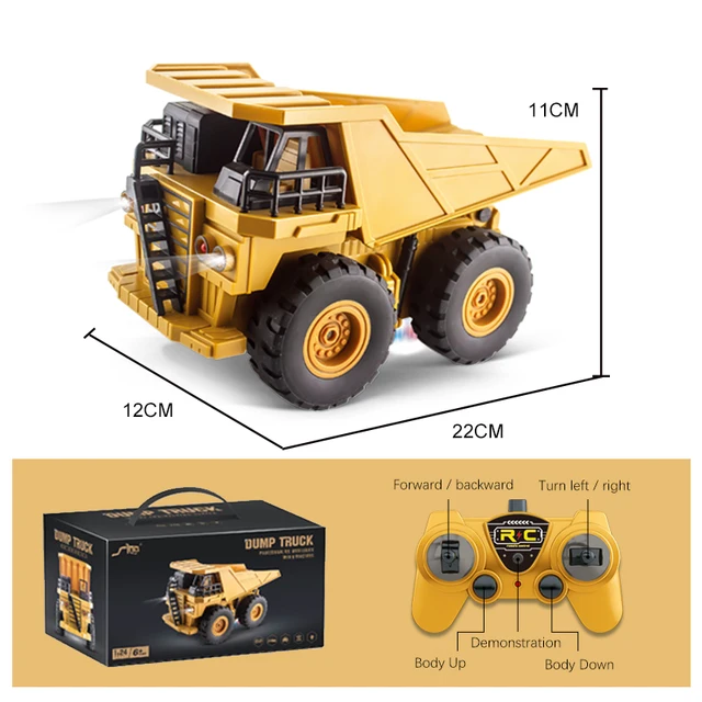2.4Ghz Rc Excavator Toy Engineering Car Alloy and Plastic Remote ...