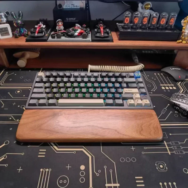 Walnut-Wood-Palm-Rest-Custom-Soild-Wood-Mouse-Rest-Mechanical-Keyboard ...