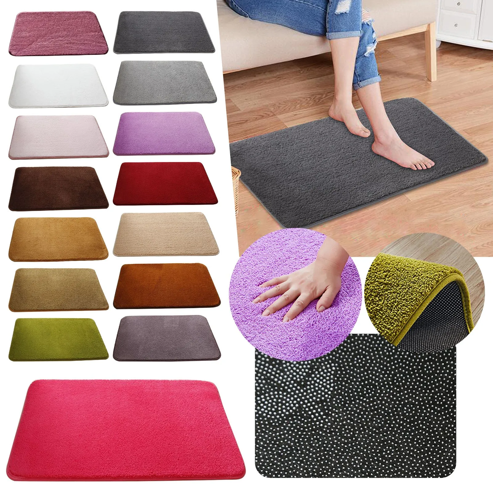 Washable-Solid-Color-Entrance-Doormat-for-Indoor-Non-Slip-Rubber-Bottom ...