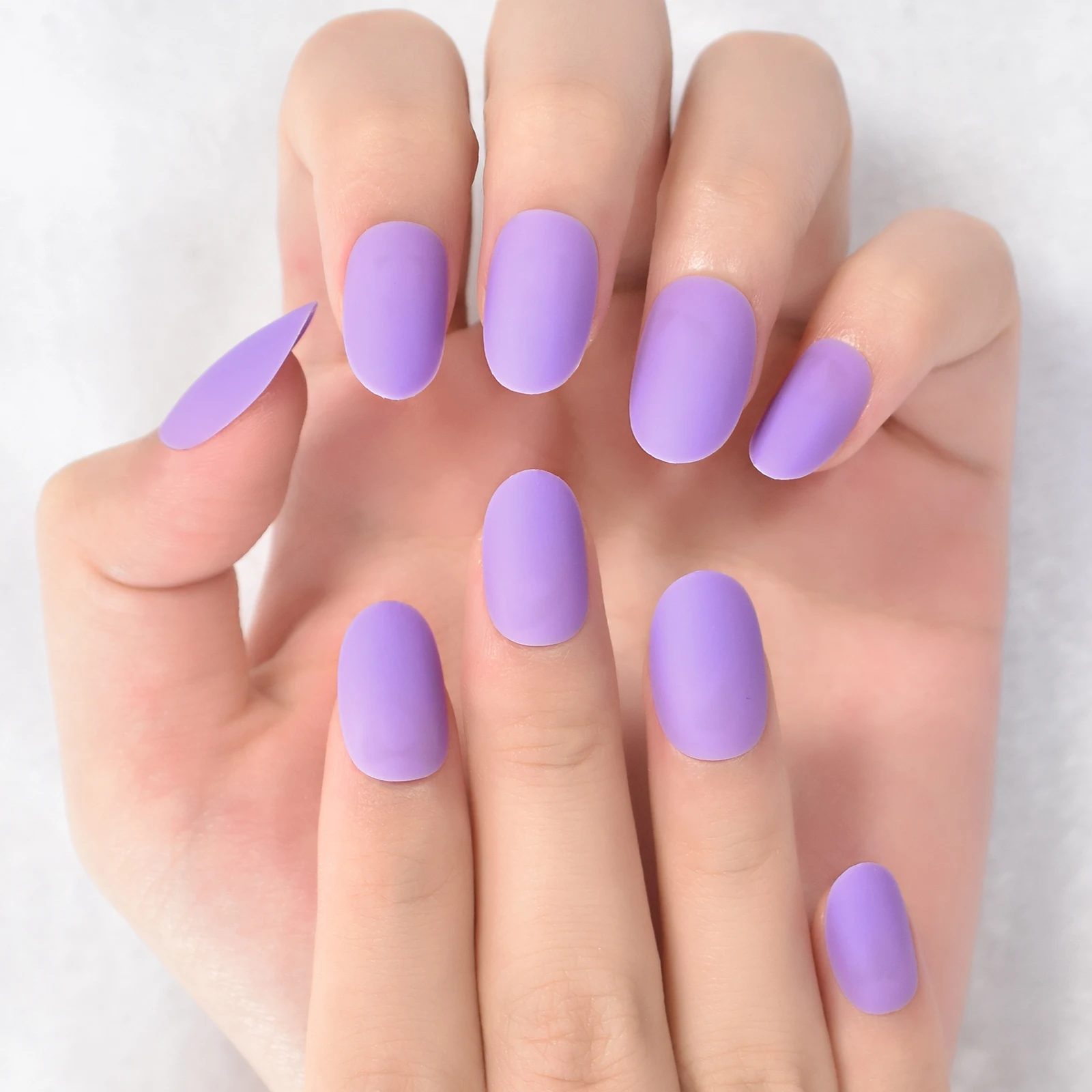 Purple Matte Nails