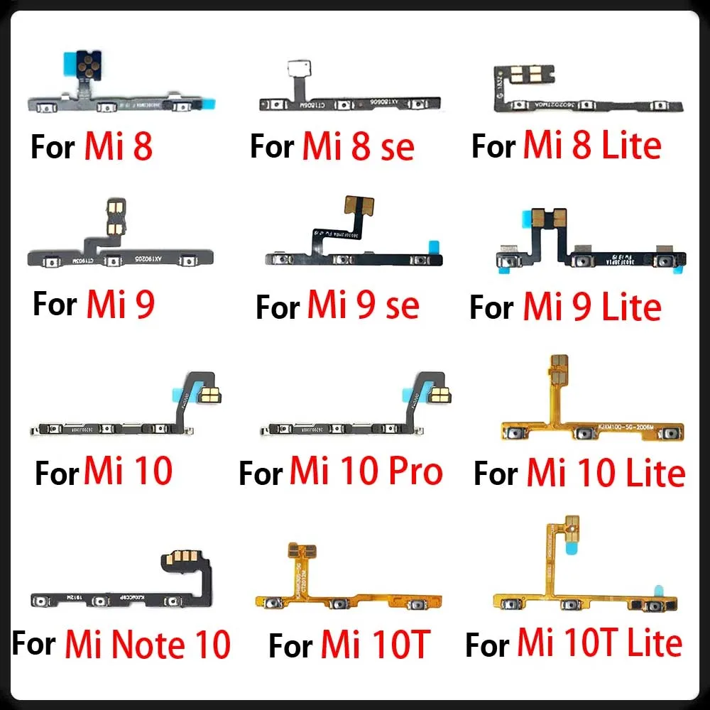 Power On Off Volume Side Button Key Flex Cable For Xiaomi Mi 8 9 se 11 ...