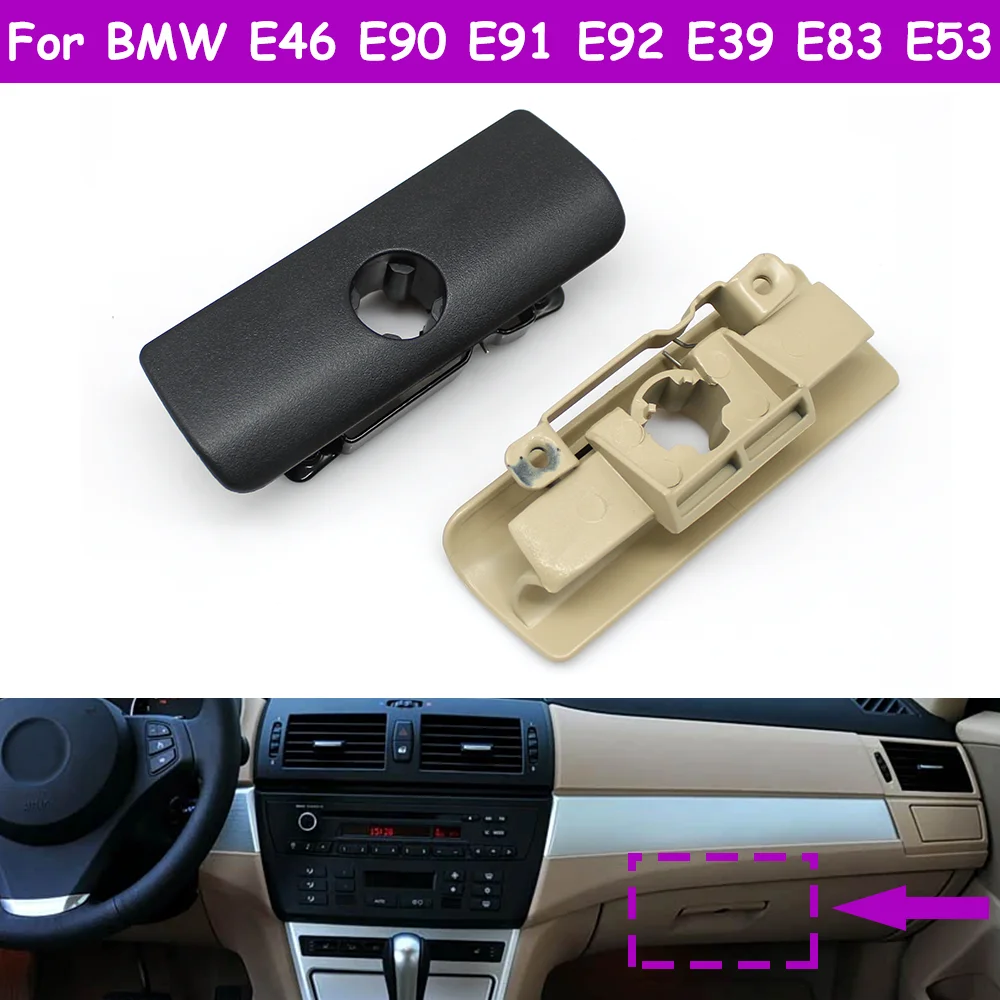 E46 E90 E91 E92 E39 E83 E53 Car Glove Box Handle Lid Lock Toolbox Glove ...