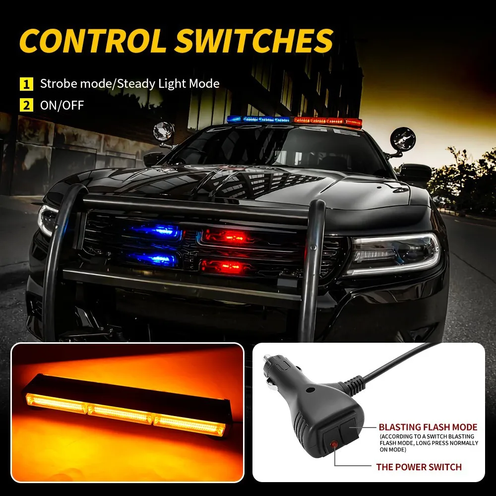 Long Car Flash Light Trolley Double-sided Long Strip Led Engineering ...