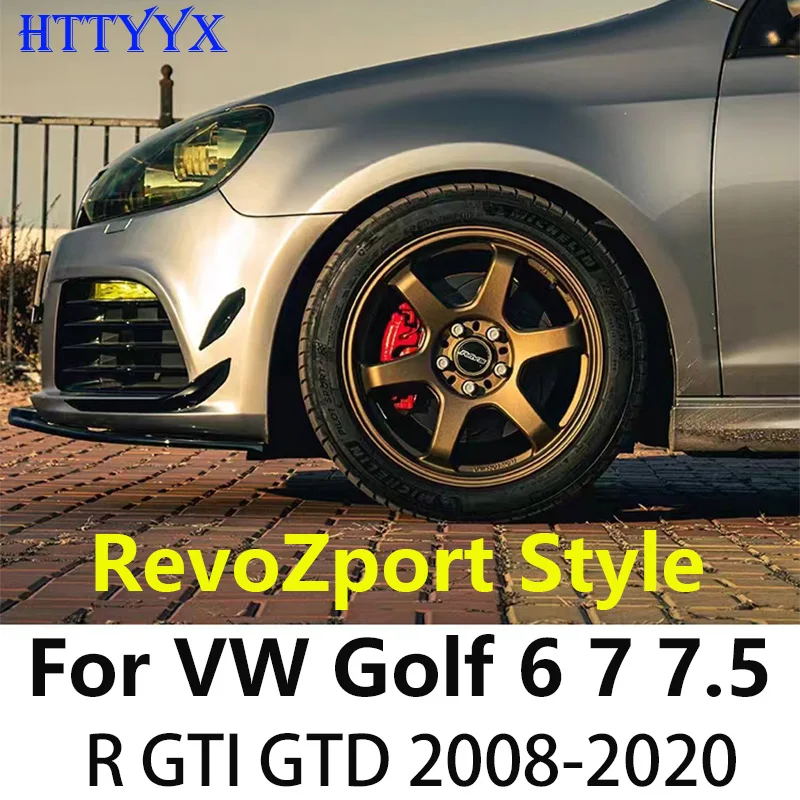 Httyyx revozport ชุดกันชนหน้าปีกเครื่องบินสำหรับ VW Golf 6 7 7.5 R GTI ...