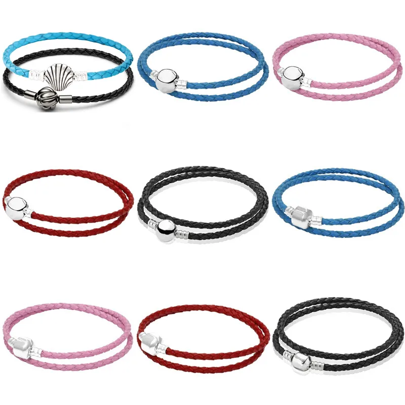 Bola-de-couro-genu-no-barril-amor-n-tran-ado-concha-fecho-pulseira ...