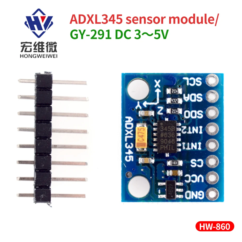 GY-291 ADXL345 Digital Three-axis Acceleration of Gravity Tilt Modul IIC SPI Communication ...
