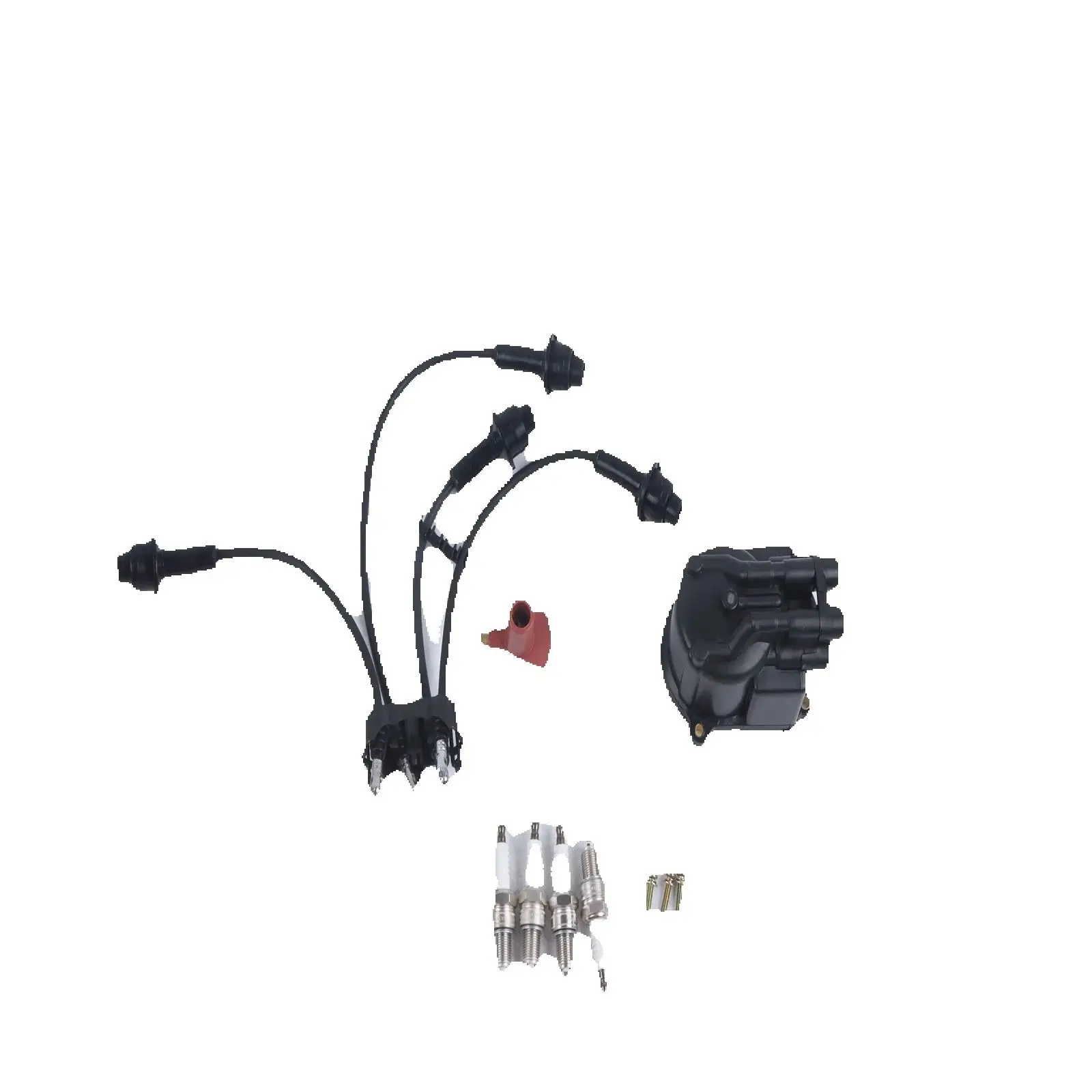 Distributor Kit 80919-76106-71x1 Electronic Cap Head Spark Plugs FOR 4Y ...