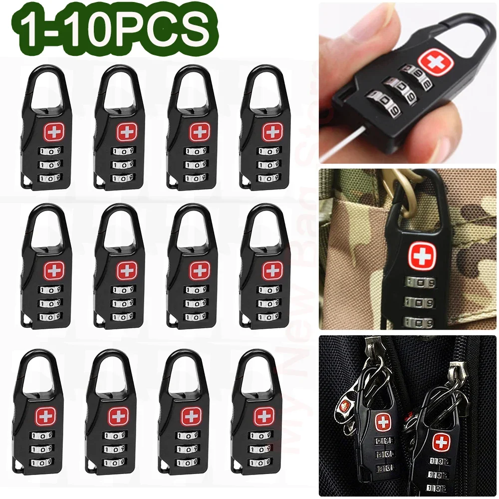 1-10PCS-Portable-Alloy-Mini-Lock-Alloy-Safe-Combination-Code-Number ...
