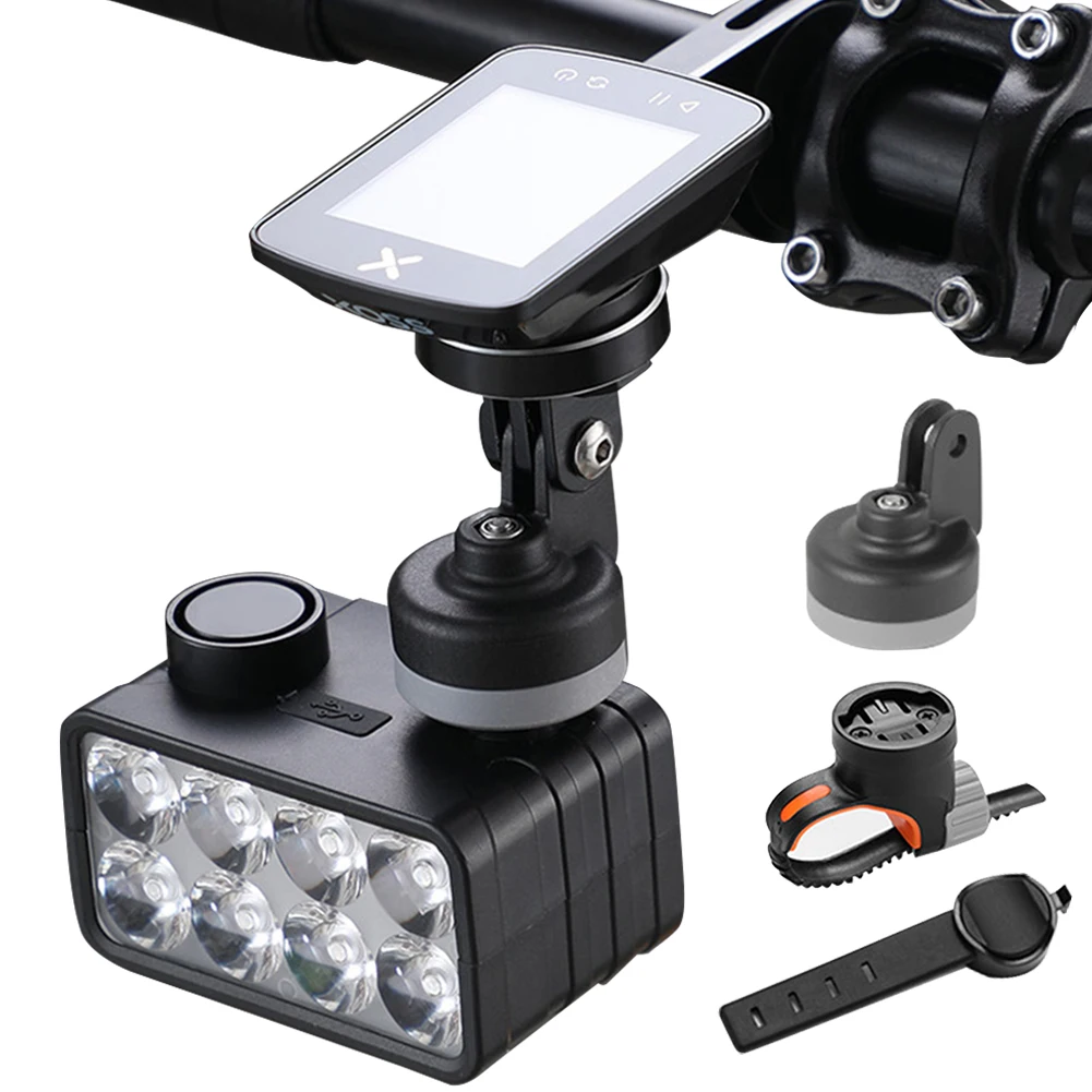8-LED-Bicycle-Front-Light-with-Horn-MTB-Bicycle-Head-Lights-Cycling ...