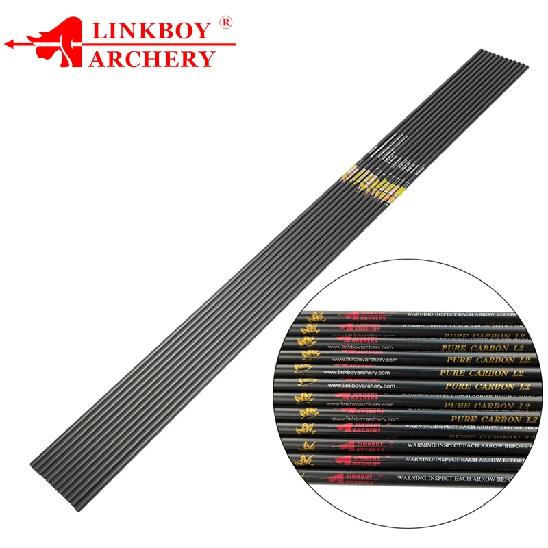 Linkboy Archery Pure Carbon Arrows Shaft Spine400-1000 Id4.2/6.2mm ...