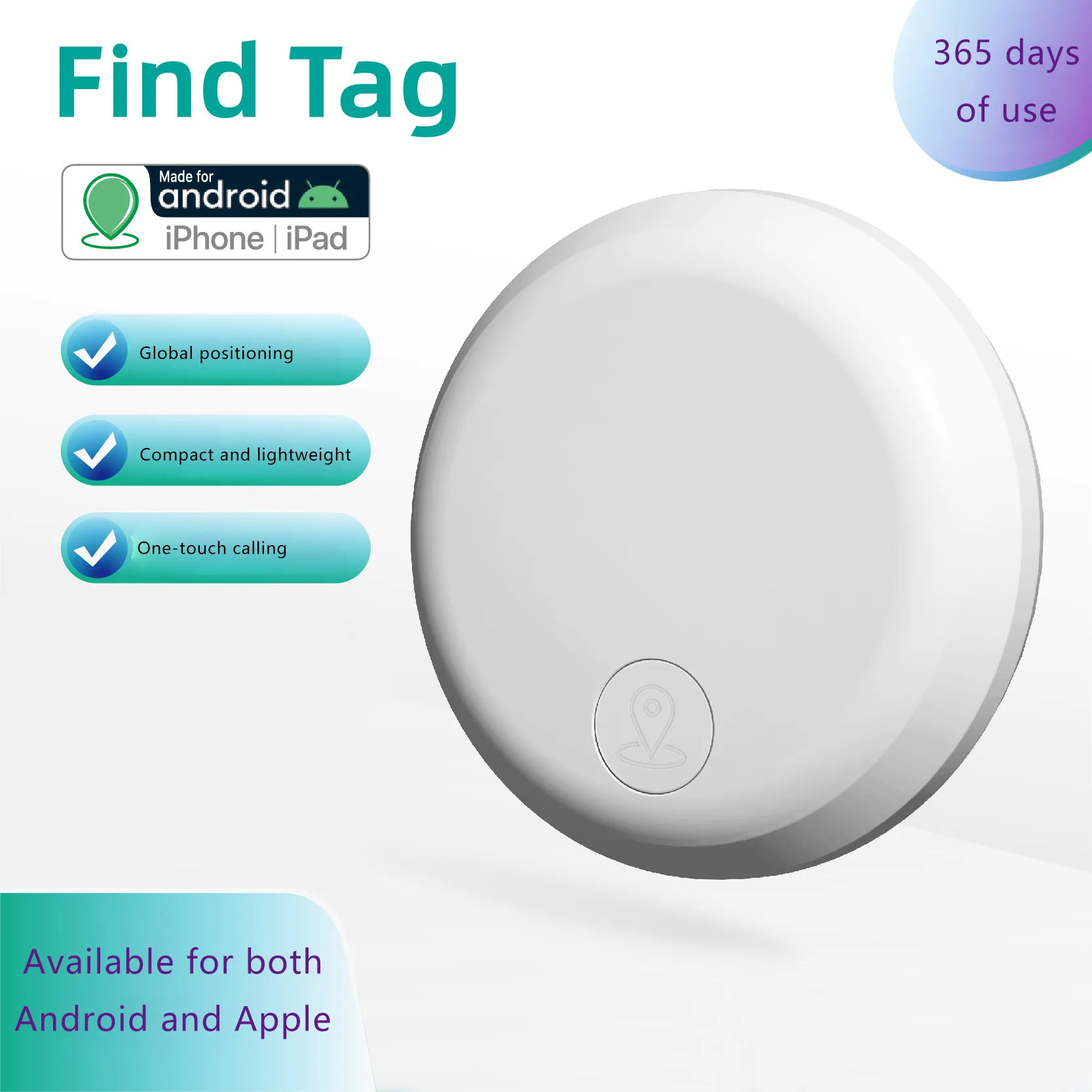 For Apple Android Smart Airtag Key Finder Locator GPS Tracking Device ...