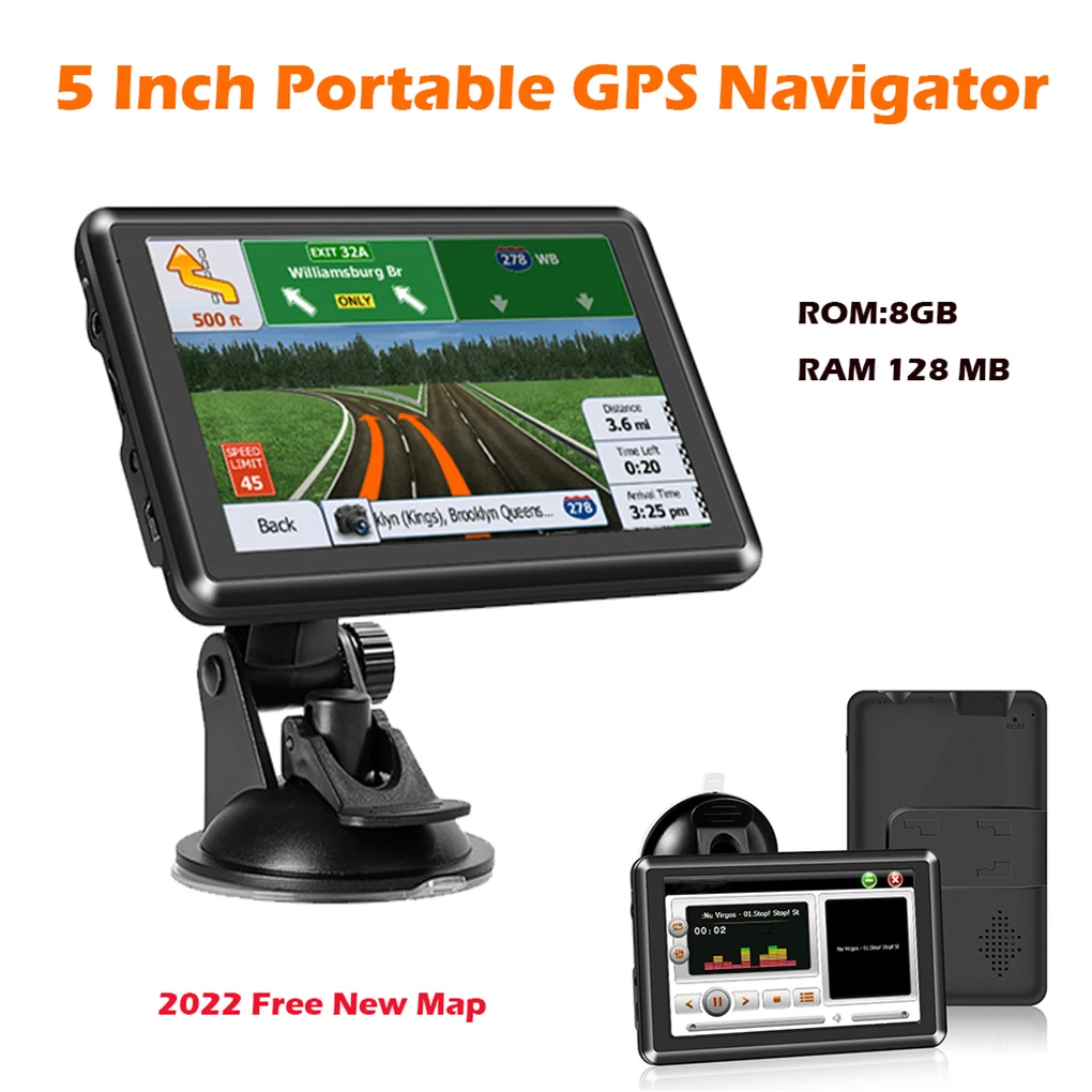 5-inch-HD-Screen-Car-Mounted-GPS-Positioning-Maps-Tracker-Truck-Route ...