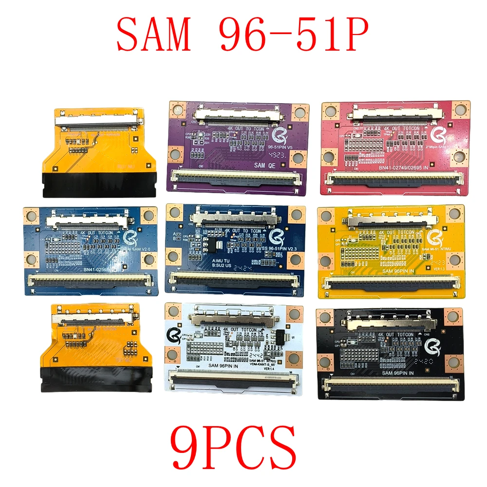 9PCS For Samsung 4K TV 96pin to 51pin Converter Adapter 96P to 51P TUMU ...
