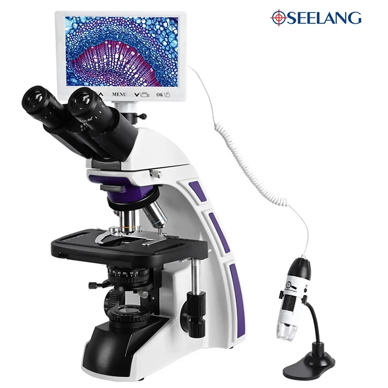 Professional-Trinocular-Compound-microscope-Lab-biological-zoom-HD-7 ...