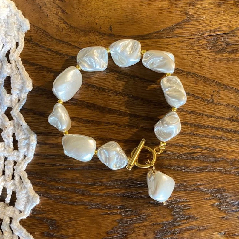 Exquisite-Shell-Pearl-Bracelet-for-Women-Irregular-Pearl-Jewelry ...