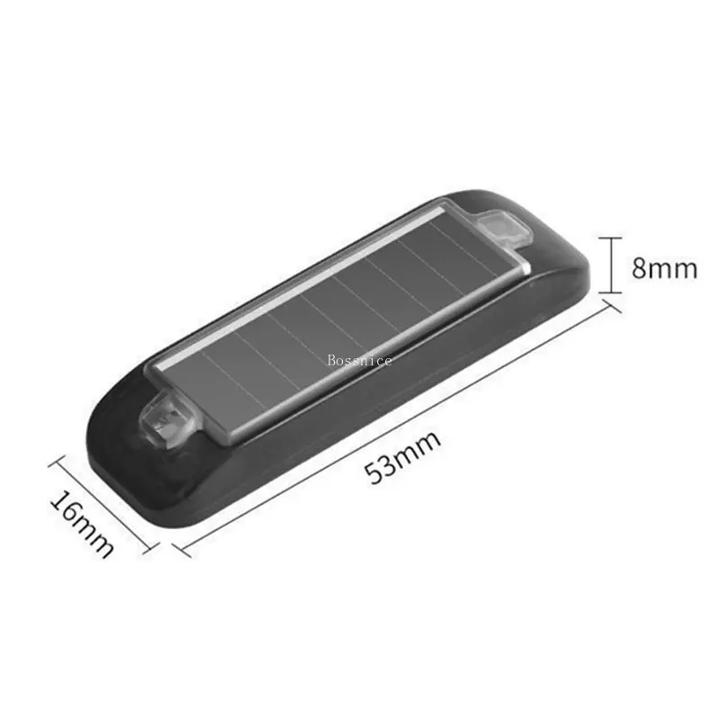 Car Anti-theft Light Solar Flash Warning Light Prevent Rear-end Collision At Night Red And Blue ...