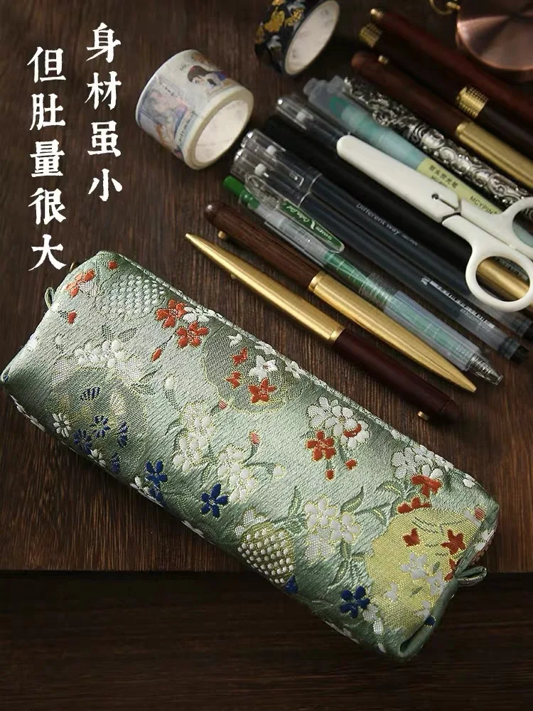 Trousse à stylo,Sac à Crayons Brodé Chinois,Créatif,Élégant,Cadeau pour ...