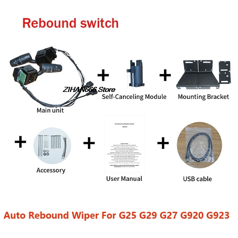 Steering Wheel Turn Signal Headlight Wiper Automatic rebound Cruise ...