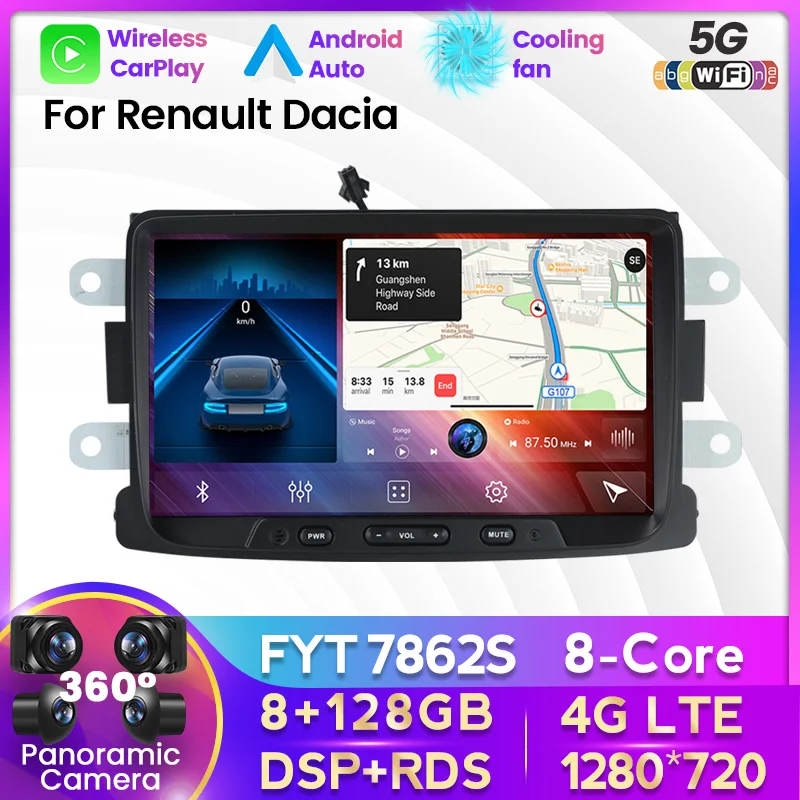 7862 Android Radio del coche para Renault Dacia Sandero Duster Captur Lada Xray 2 Logan ...