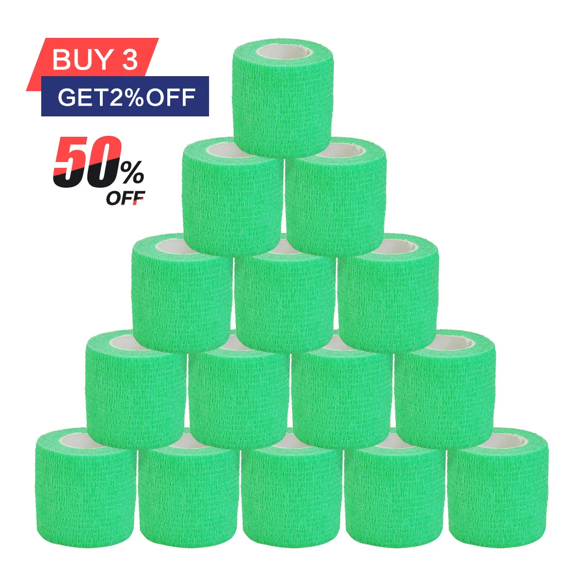 1/6/10 pcs light green Gauze Medical Bandage Self-adhesive Breathable ...