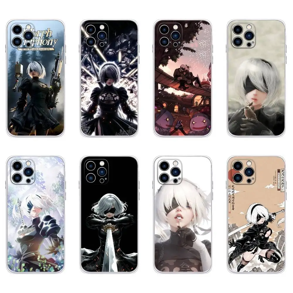 Game N-NieR Automata 2B Phone Case For iPhone 17,16,15,14,13,12,11 X ...