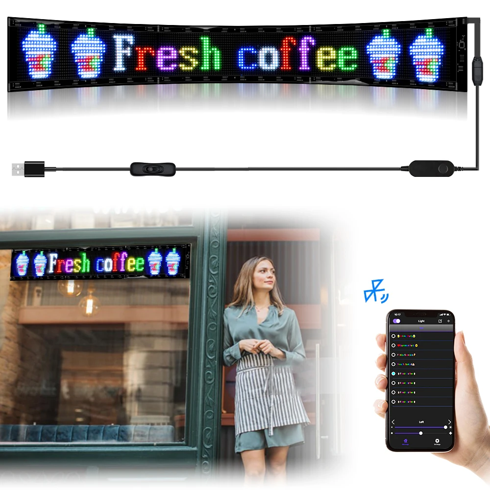 GOTUS-LED-Flexible-Panel-Scrolling-Bright-Signs-Bluetooth-APP-Control ...