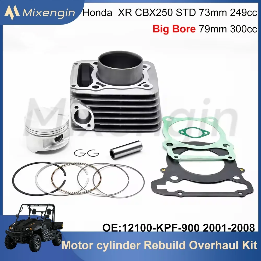 STD 73mm 249cc Big Bore 79mm 300cc for Honda XR CBX250 12100-KPF-900 ...