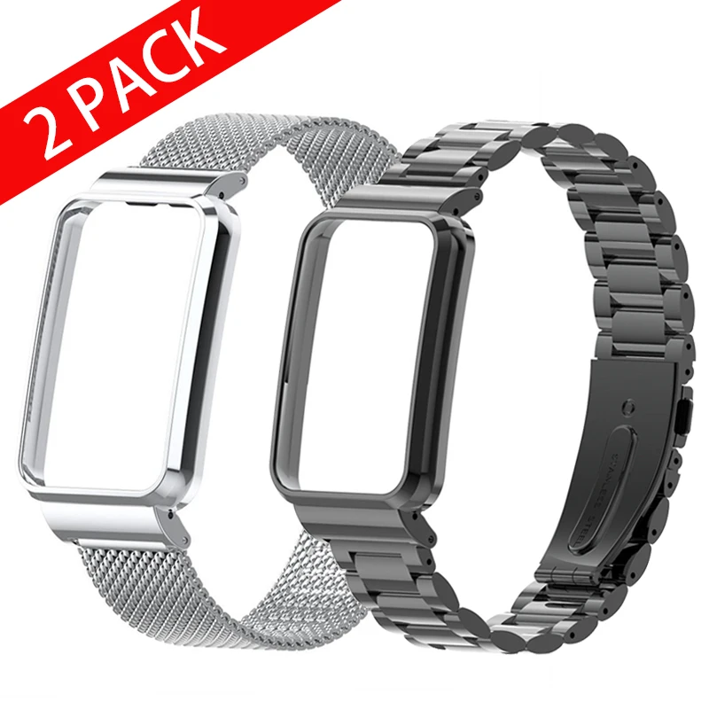 Stainless Steel Strap For Redmi Band Pro Smart Watch Case Protector ...
