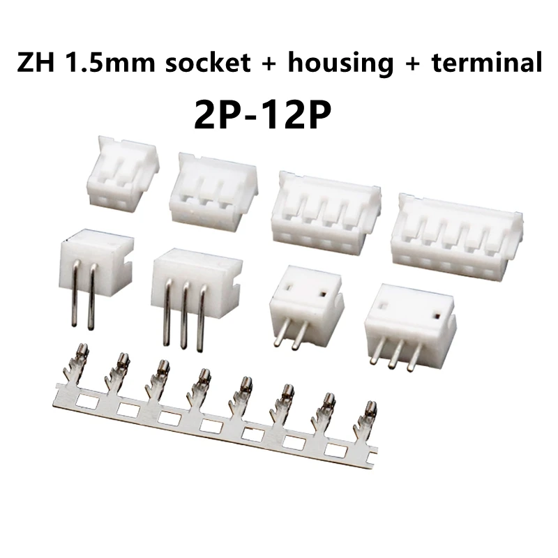 10 Set Zh1.5mm Pitch Connector Micro Jst Horizontal Straight Pin/right Angle Vertical Pin ...