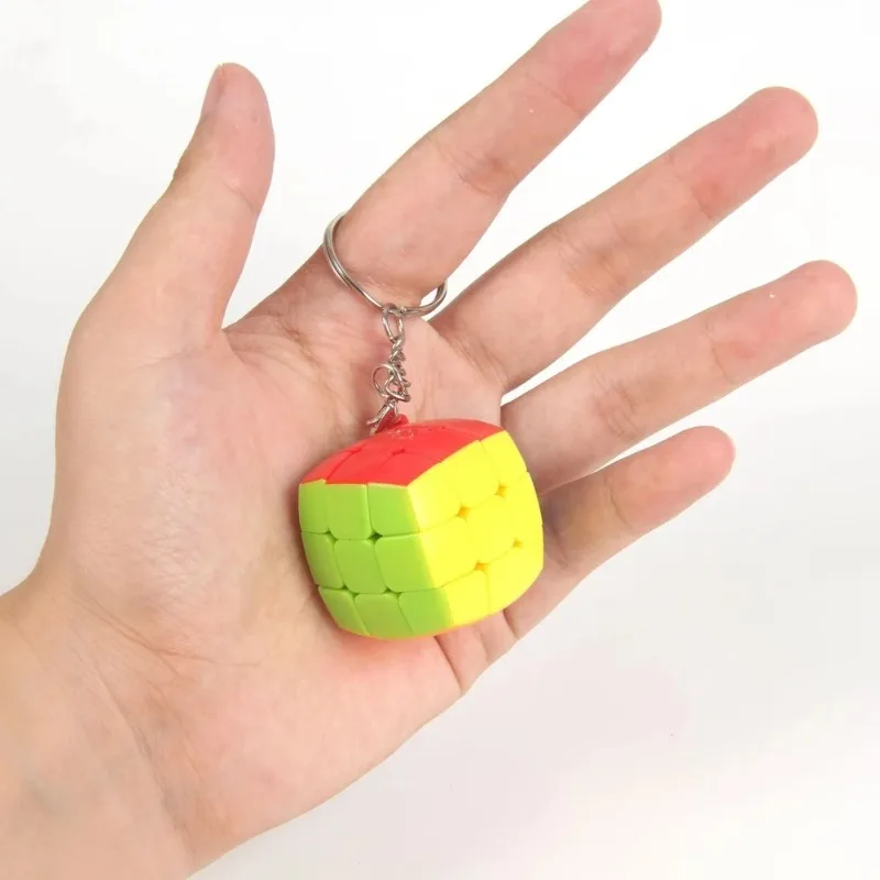 Mini Cube 3x3x3 Keychain Magic Cubes Puzzle Mofangge for Beginner ...