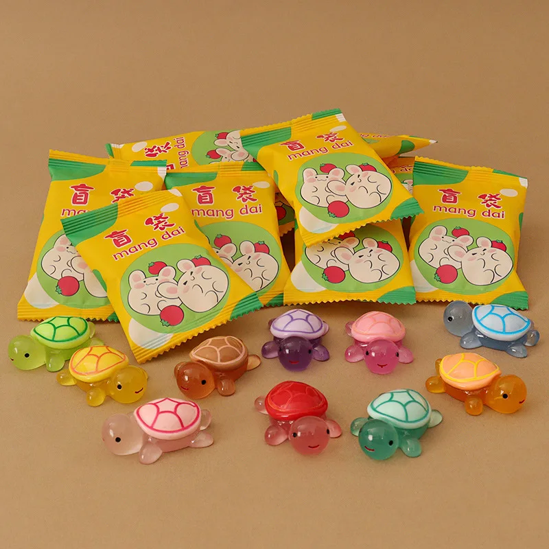 Mini-simulation-miniature-resin-color-cartoon-luminous-turtle-blind-bag ...