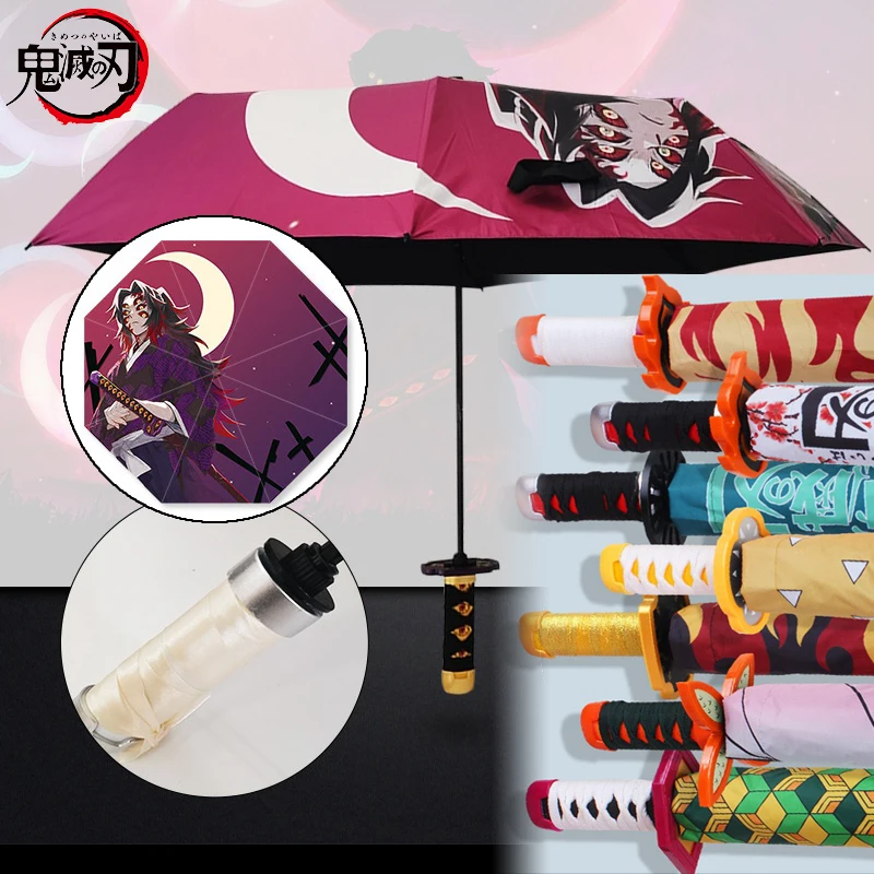 Demon-Slayer-Kokushibo-Katana-Umbrella-Folding-Parasol-Anime-Kimetsu-No ...