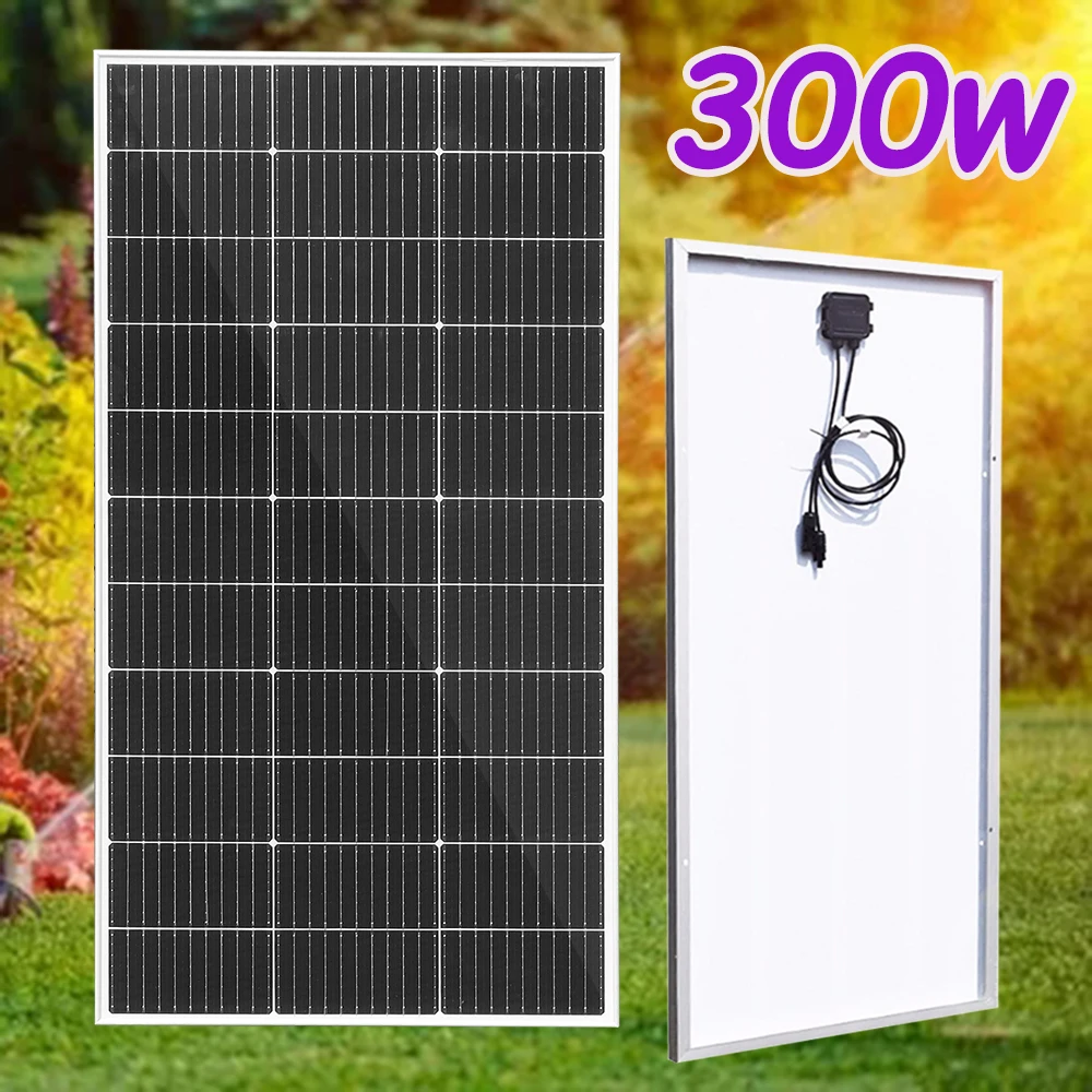 12v rigid solar panel 300w 150w kit monocrystalline tempered glass ...