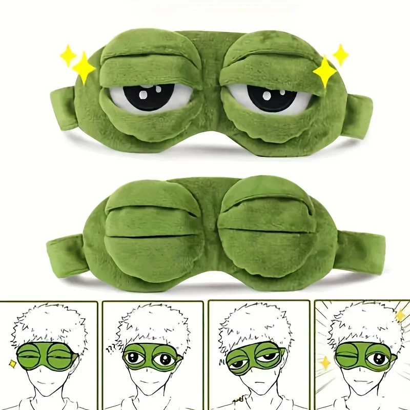 3D-Sad-Frog-Sleep-Mask-Natural-Sleeping-Eyeshade-Cover-Shade-Eye-Patch ...