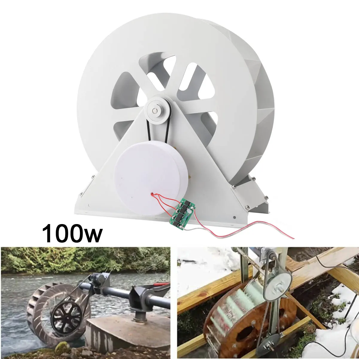 100W-Water-Wheel-Generator-Water-Turbine-Generator-Hydroelectric ...
