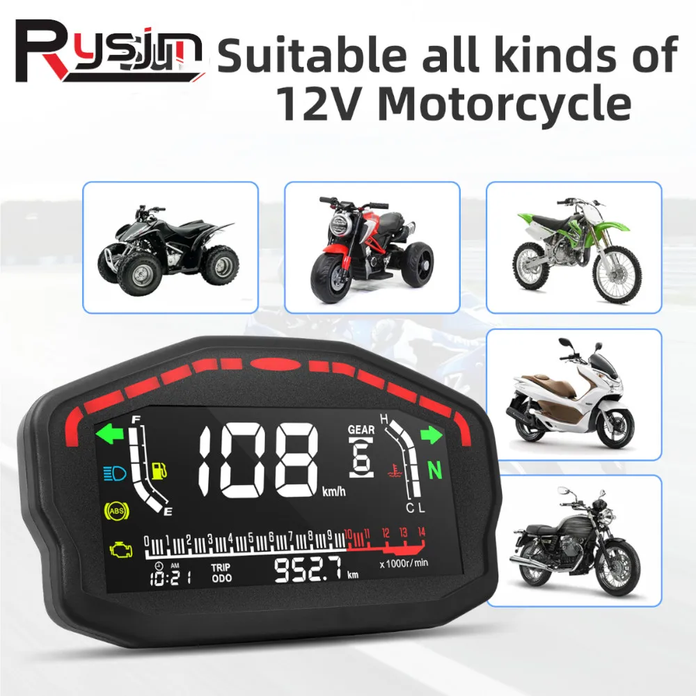 Universal-Speedometer-Digital-Odometer-RPM-Motorcycle-Meter-LCD-Display ...